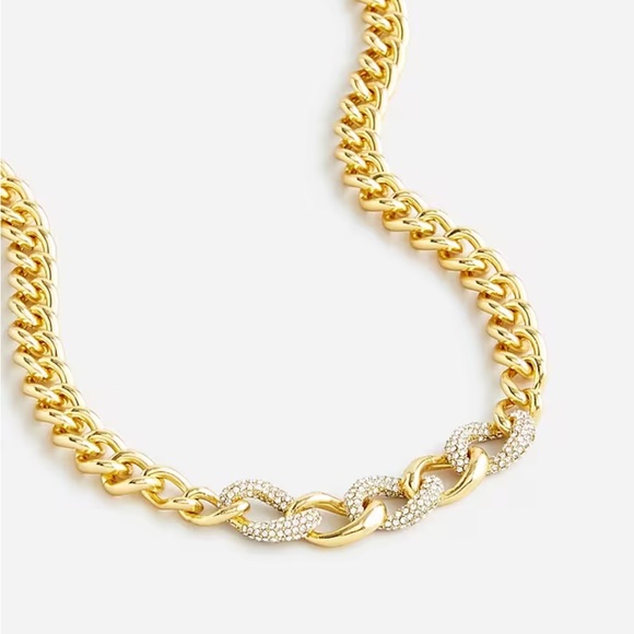 J. Crew | Jewelry | Crystal Chain Neckless | Poshmark